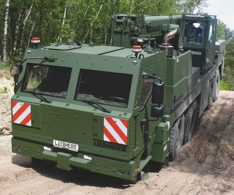 Liebherr Military Equipment (Armoured Mobile Crane G-LTM 1090 & Rescue ...